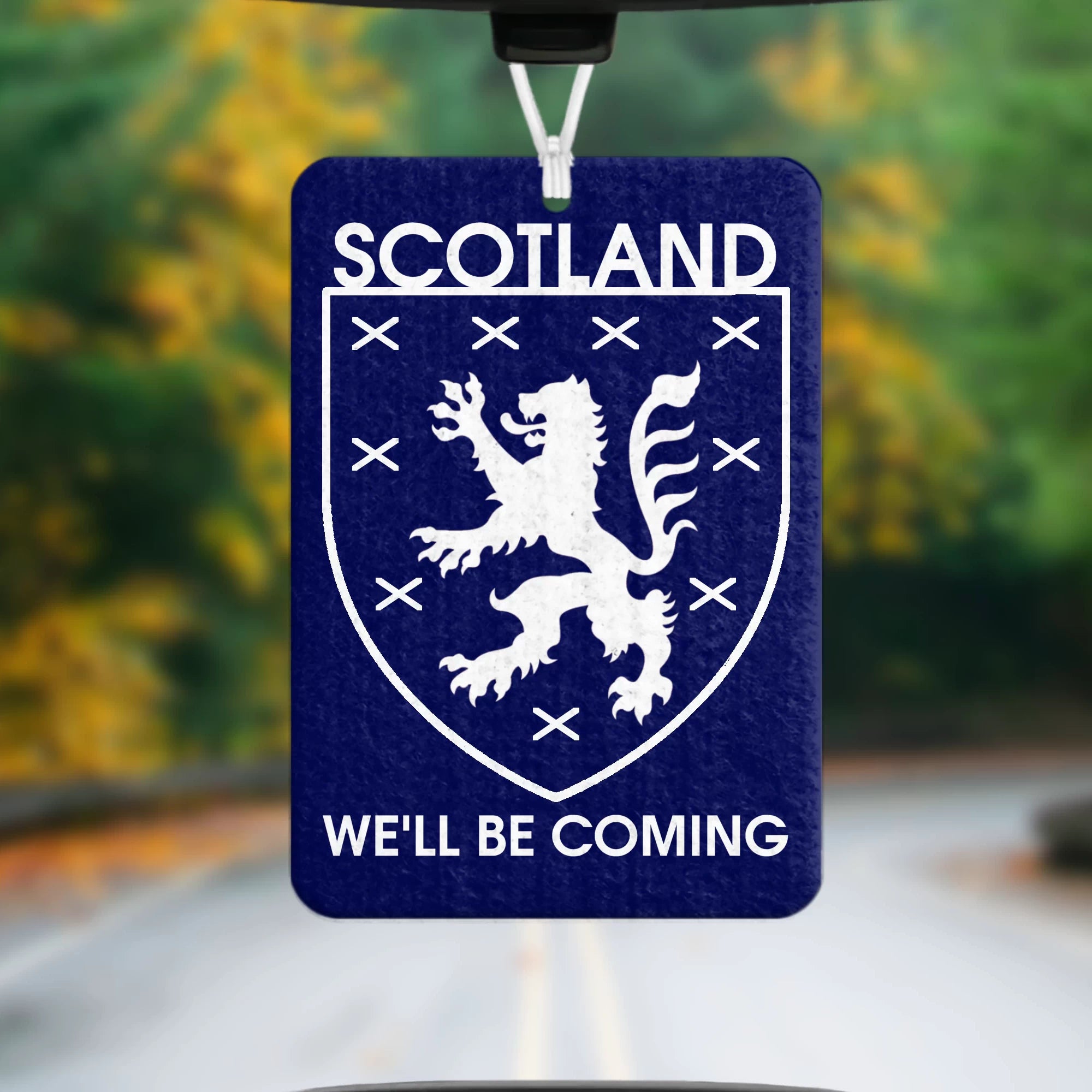 Scotland World Cup 2026 Air Freshener | Saltire Merch